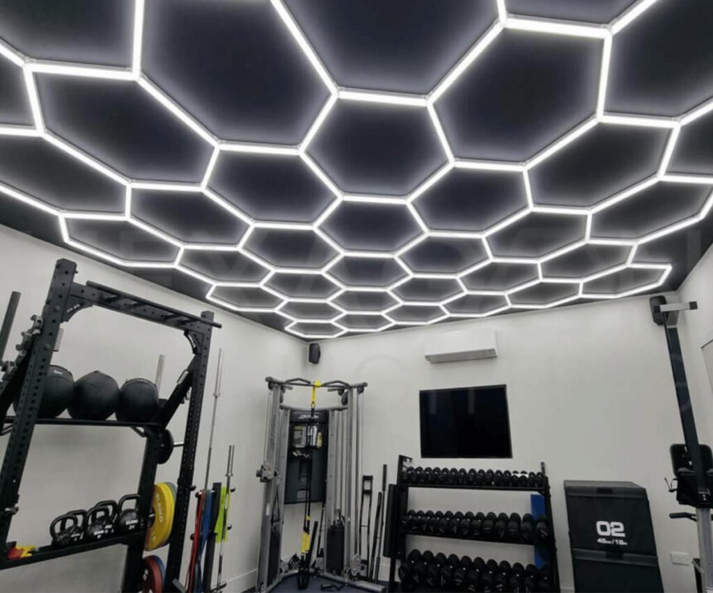 Modular Hex LED Gym Lighting - Fitness Equipment Ireland