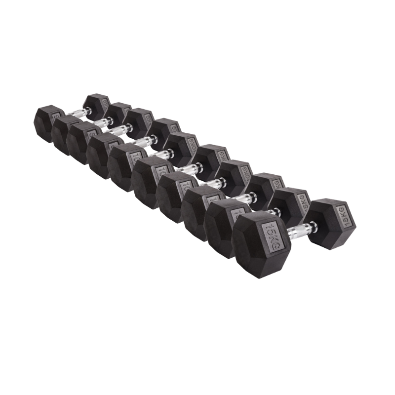 Hex Dumbbell Training Bundle (5, 7.5, 10, 12.5 & 15kg) - Fitness ...
